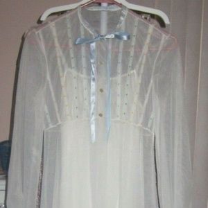 I Do Jr. | Intimates & Sleepwear | Vintage Peignoir Set Chiffon Sheer ...
